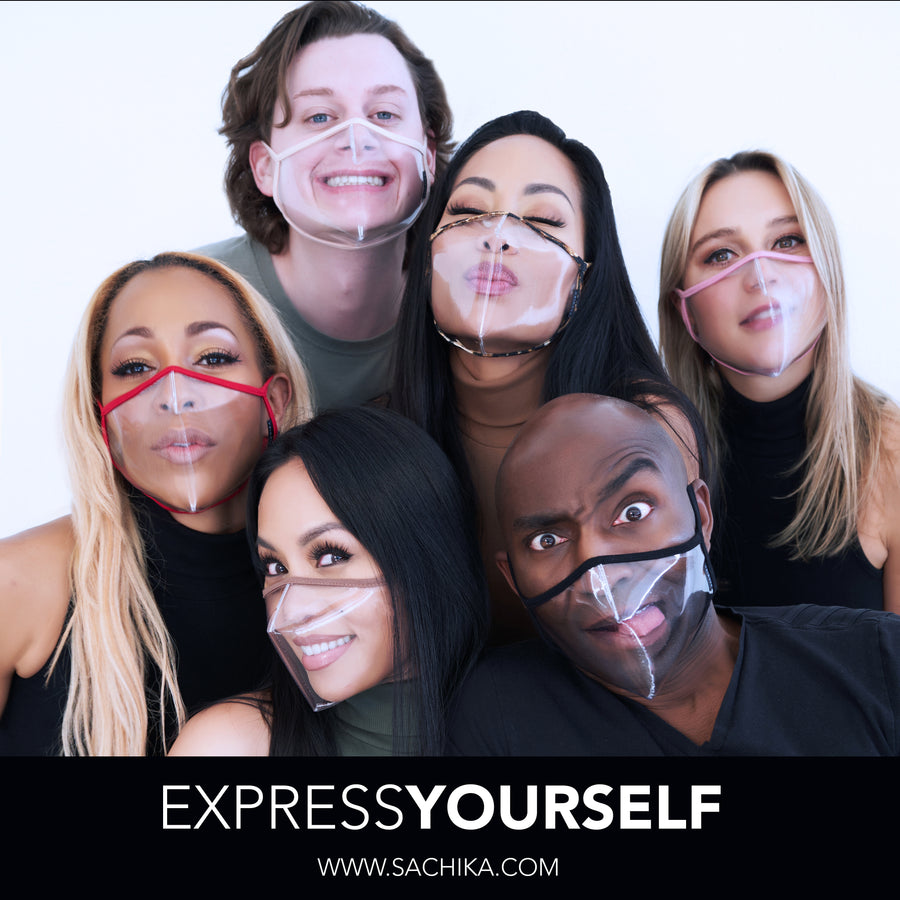 Red Reveal Mask 100% Clear unisex by SACHIKA - Made is USA – SACHIKA ...